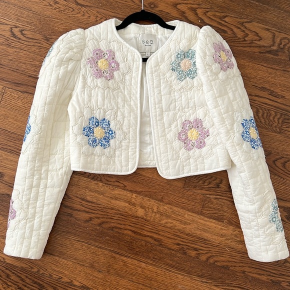 Sea New York | Jackets & Coats | Sea New York Quilted Patchwork Jacket Floral | Poshmark